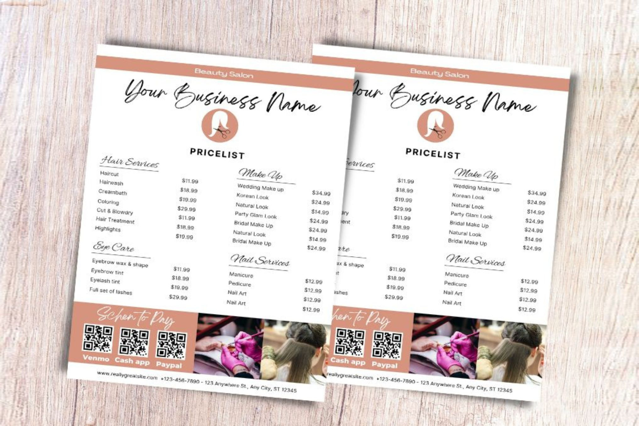 price list editable template | Flyer Templates ~ Creative Market