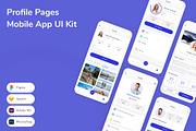 Profile Pages Mobile App UI Kit, an UI Kit Template by Betush