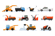 Snow removal vector winter vehicle | Transportation Illustrations ...