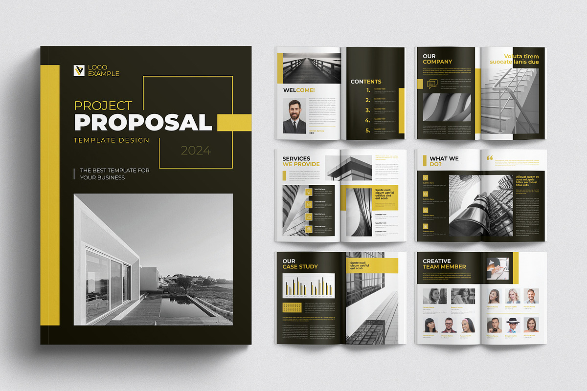 Project Proposal Template, a Brochure Template by TemplatesForest