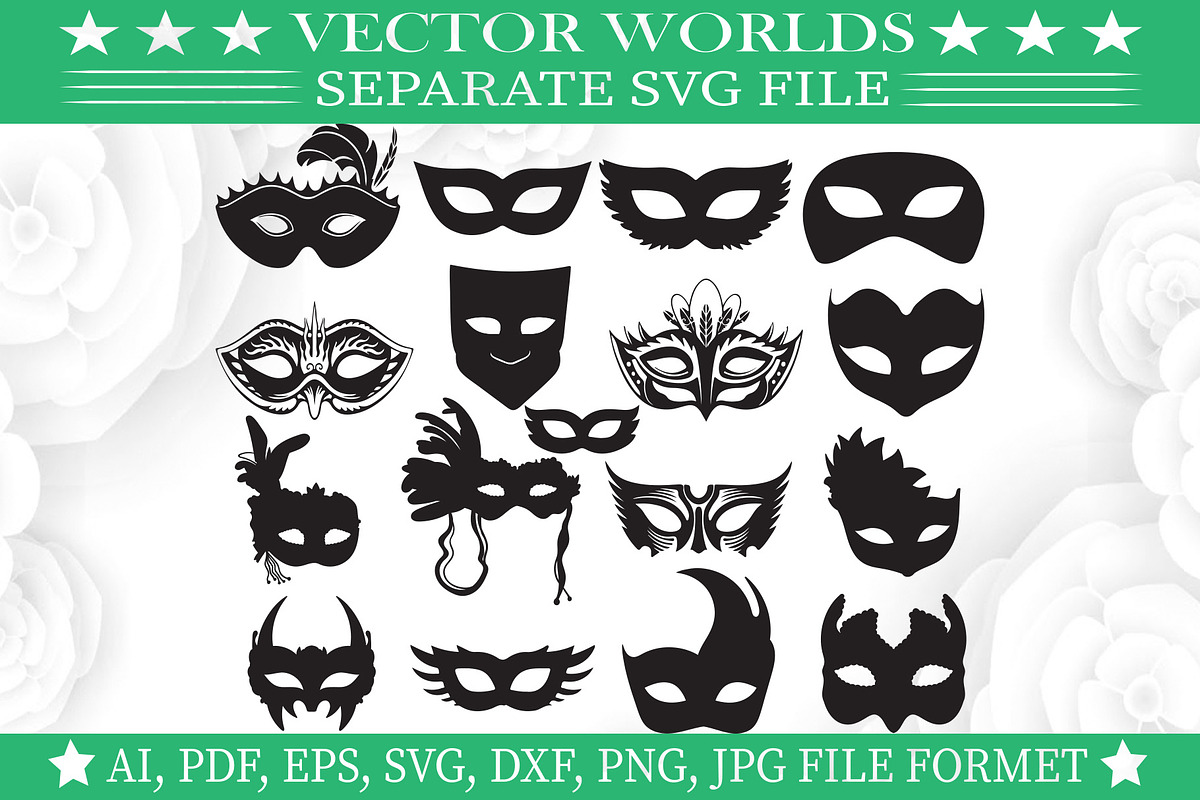 Masquerade Mask Svg, Mask Svg, an Object Graphic by VectorWorlds