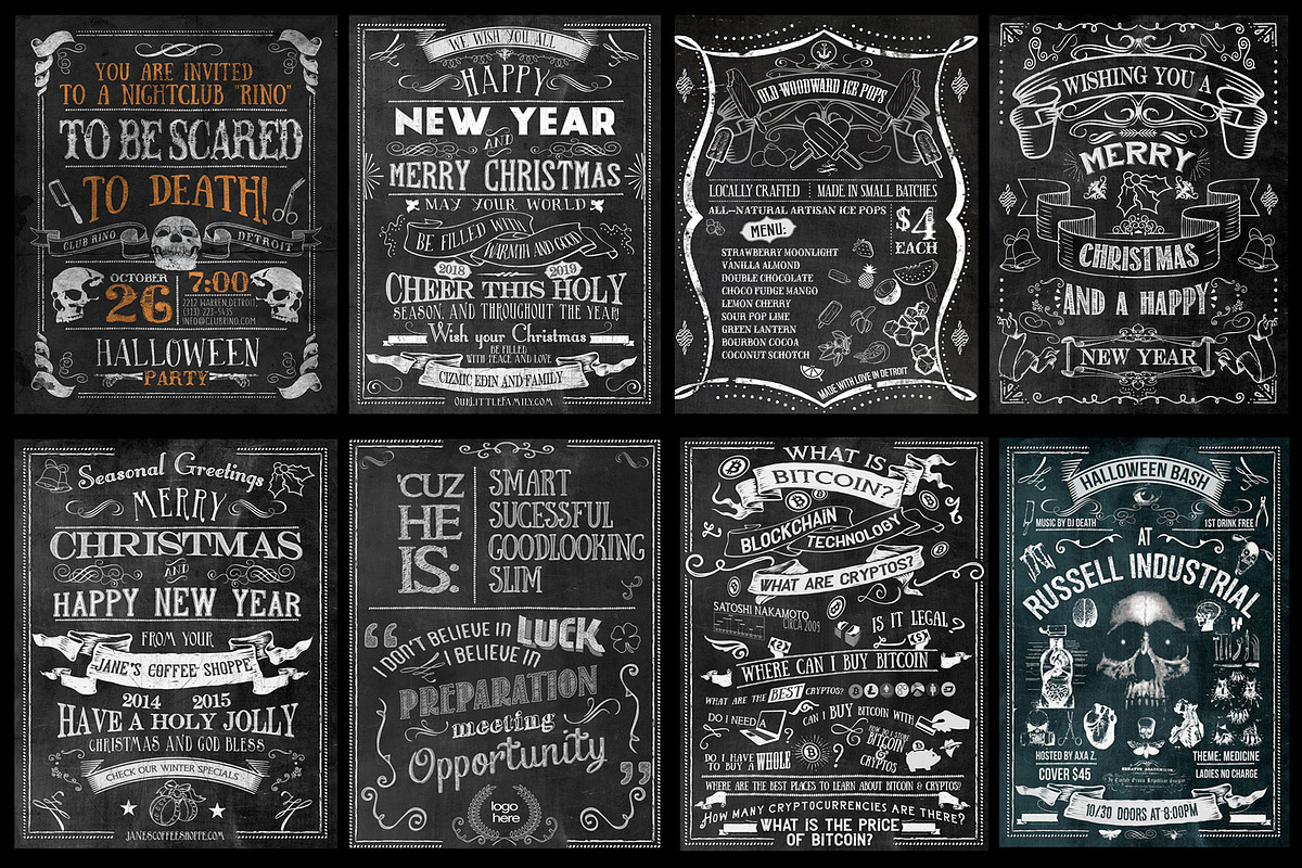 Ultimate Chalkboard Mega Bundle, a Graphic by the little wonder shop