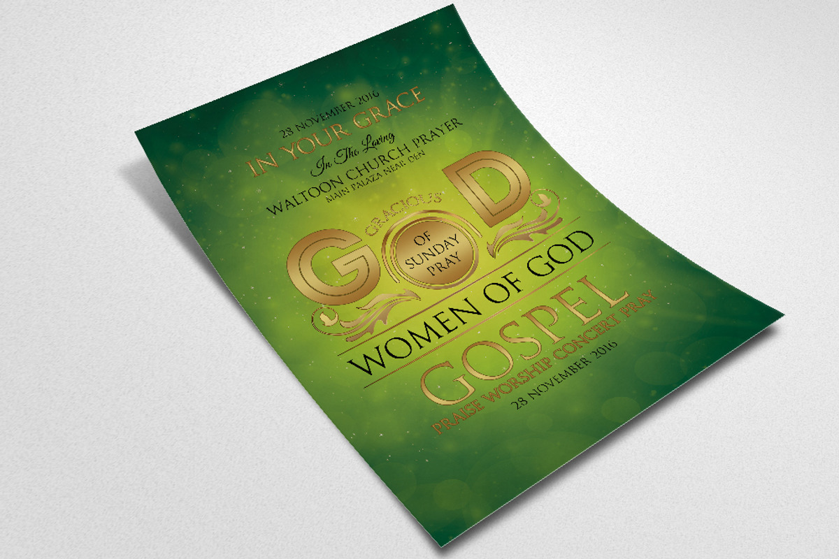 Gospel Church Flyer Template, a Flyer Template by Business Flyers