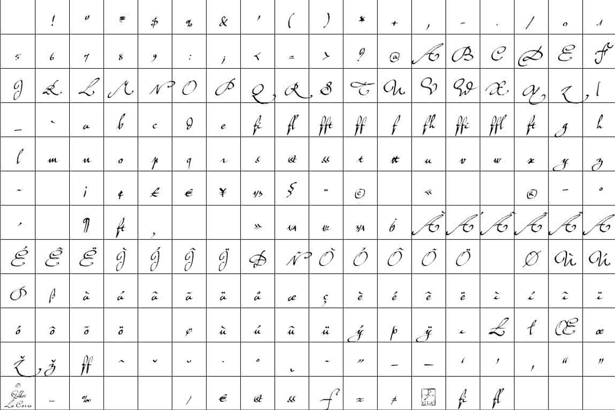 1845 Waterloo, a Script Font by GLC Foundry