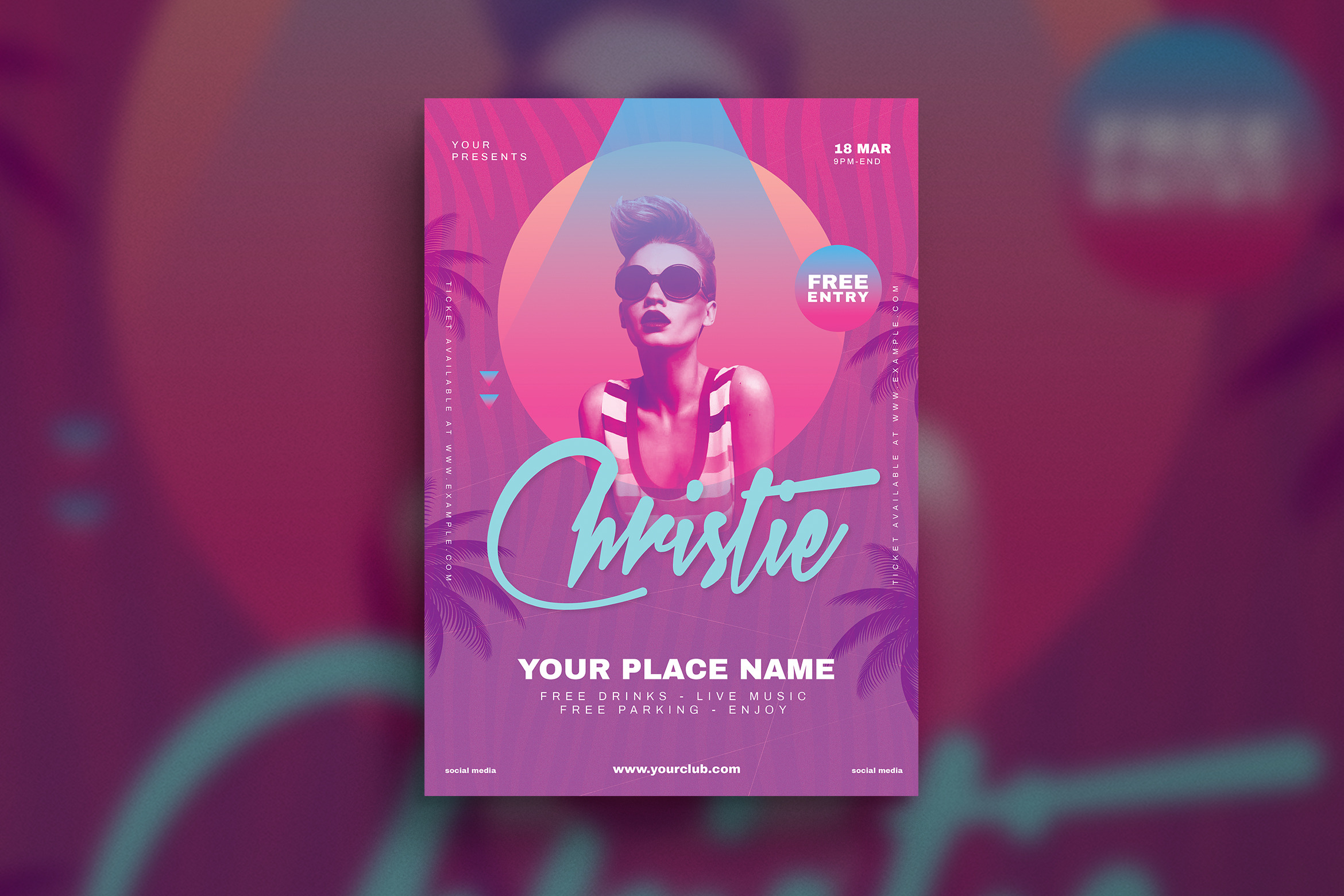 Female Dj Flyer, a Flyer Template by Guuver