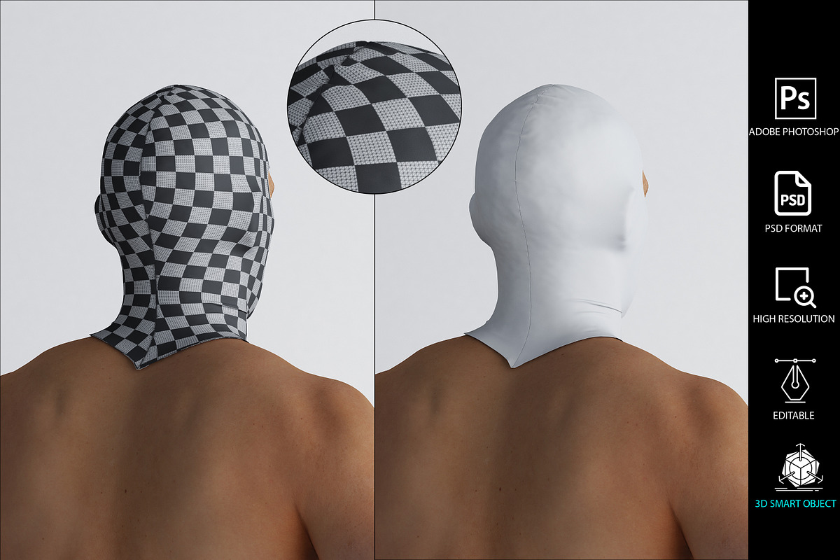 Balaclava Mask Mockup, a Hat Mockup by GraphicVil