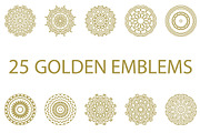 25 golden emblems, an Object Graphic by Ederella