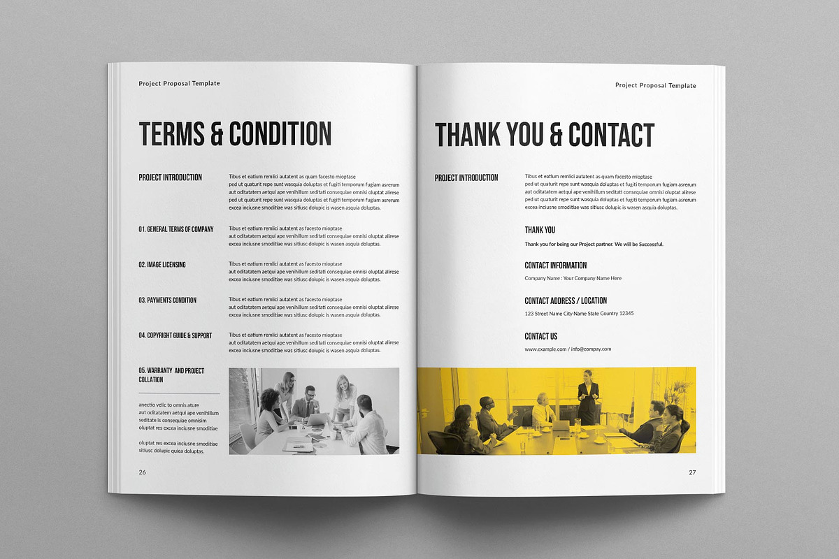 Project Proposal Template, a Brochure Template by E-Type