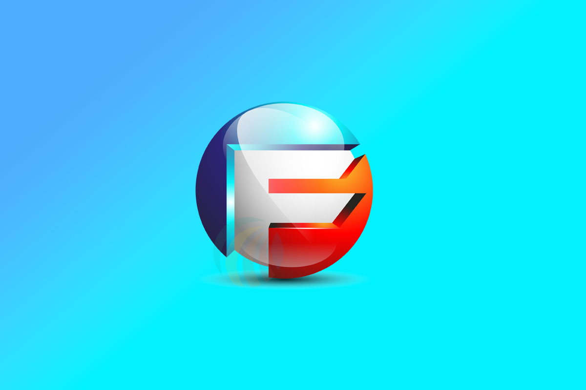 3D F letter logo design | Creative Market