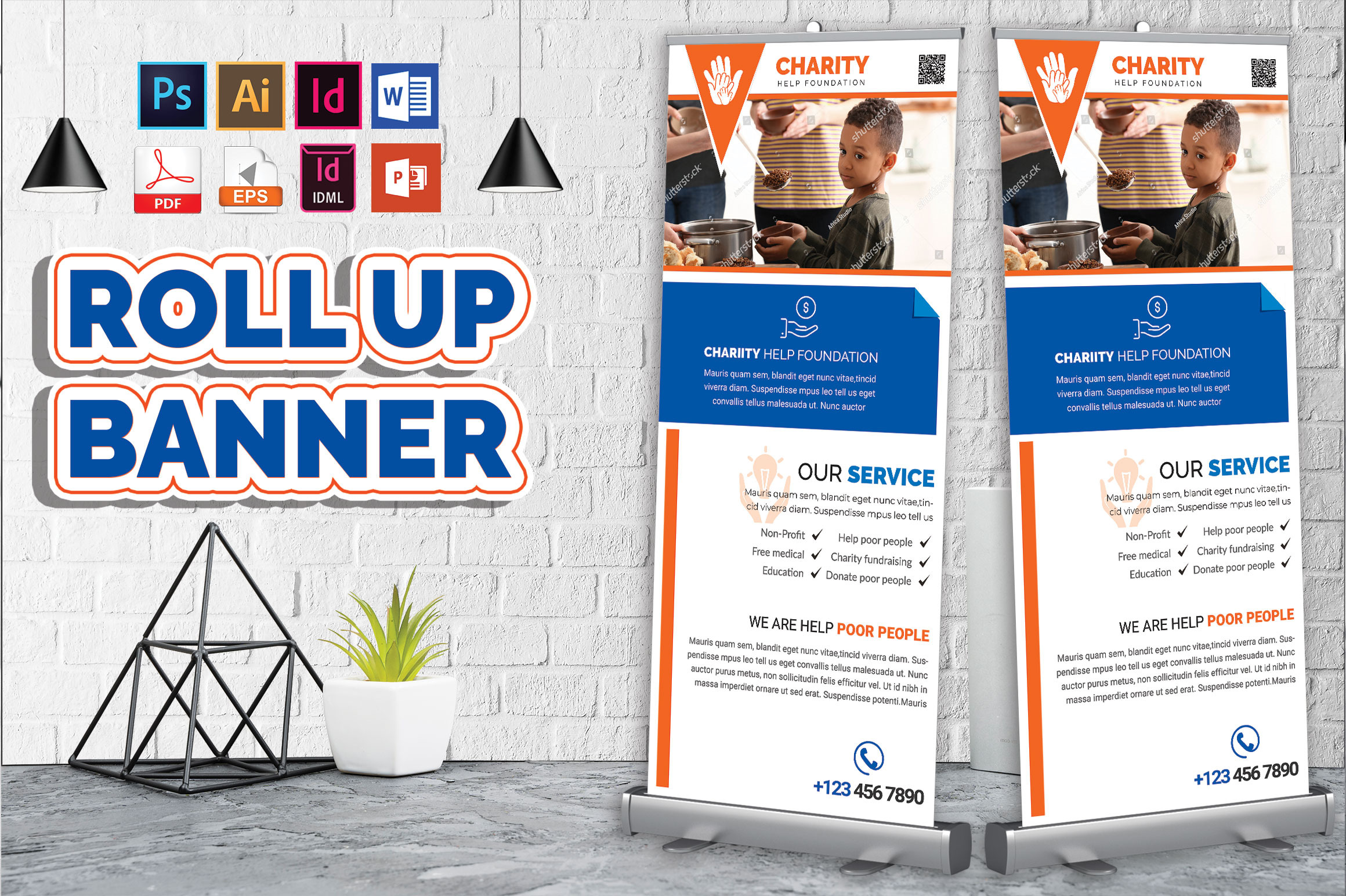 Charity Donation Roll Up Banner V-03, a Flyer Template by Imagine ...