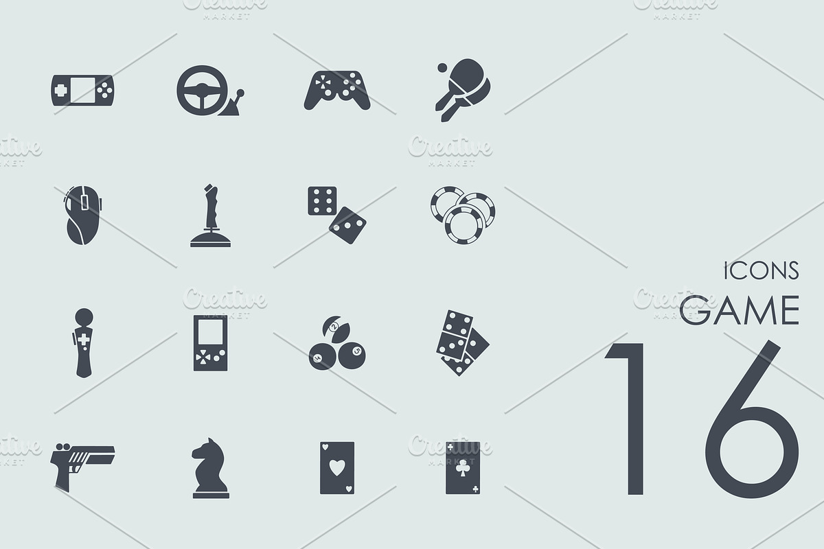 16 Game icons, an Icon by Palau
