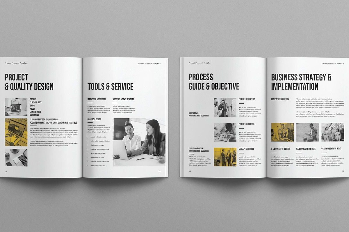 Project Proposal Template, a Brochure Template by E-Type