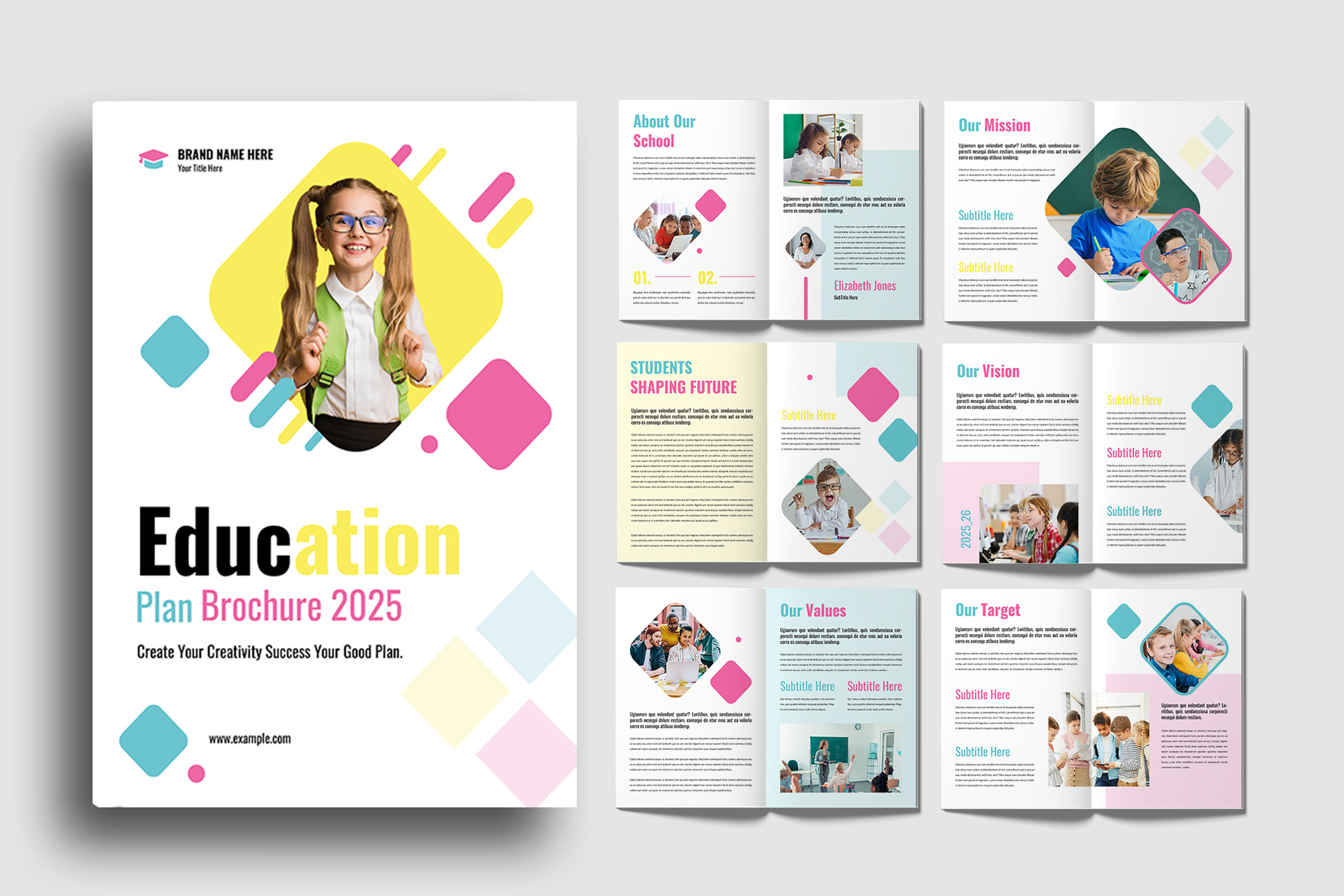 Education Plan Brochure Layout | Creative Market