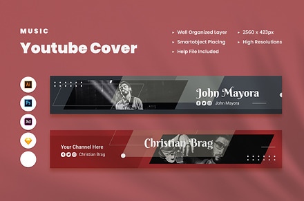 Entertainment Youtube Cover, a Social Media Template by Rahardi Creative
