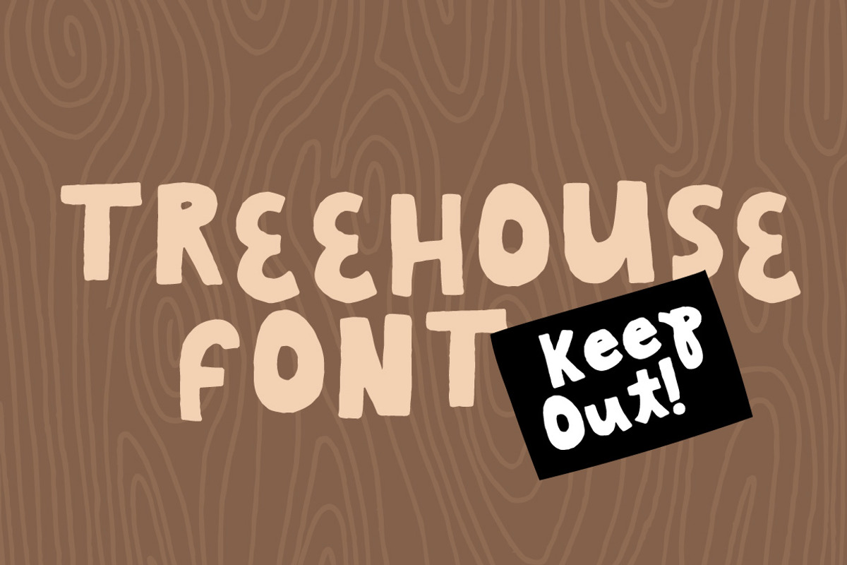 Treehouse Font, a Handwritten Font by Lemonade Pixel