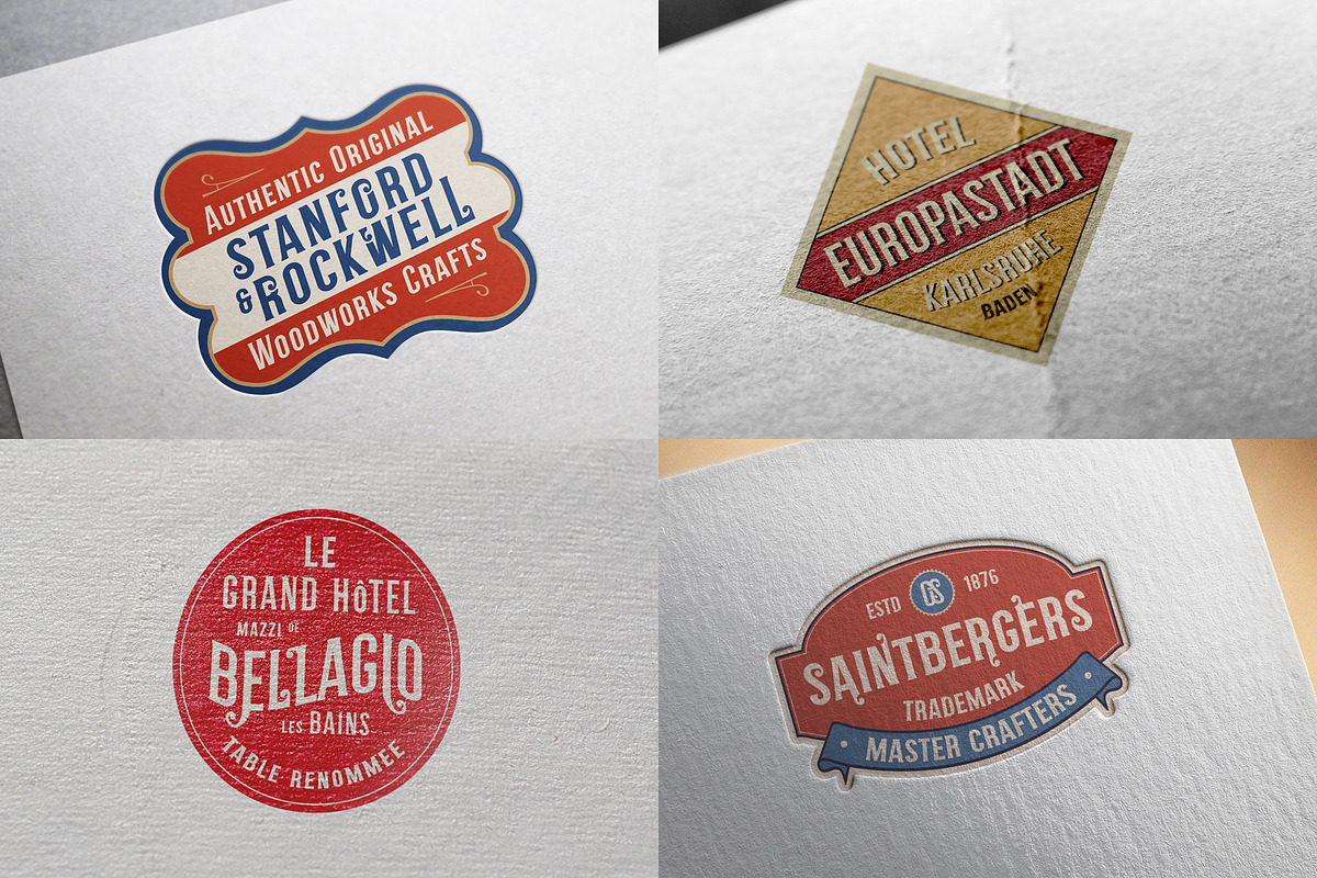 19th Century Vintage Labels, a Branding & Logo Template by Graphicdome
