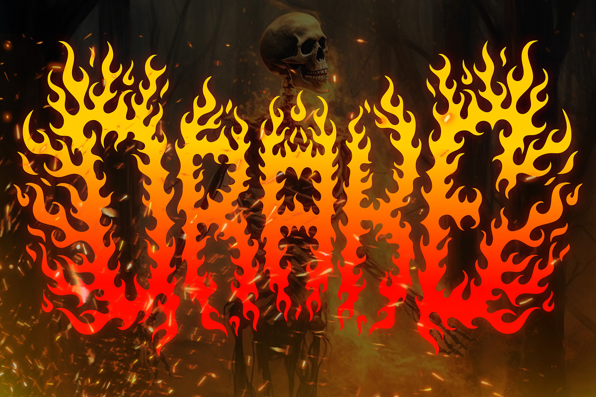 ARZON FIRE – Death Metal Fire Font, a Blackletter Font by Fonday Studio