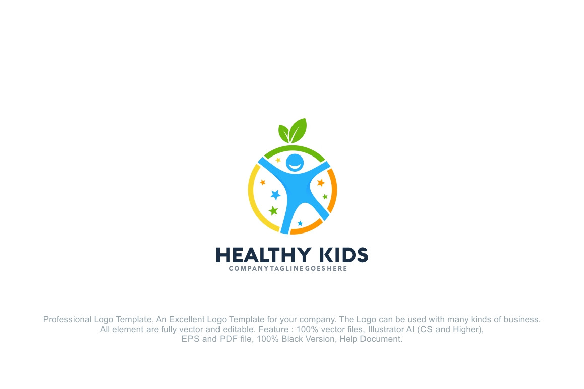 Healthy And Happy Kids, a Branding & Logo Template by PutraCetol Studio