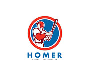 Homer Baseball Conditioning Logo, a Branding & Logo Template by patrimonio