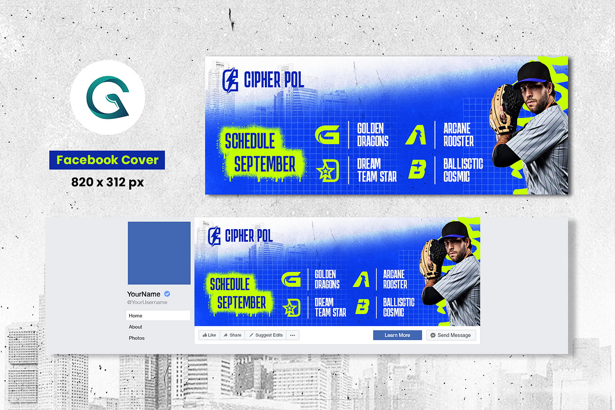 Baseball Social Media Pack Template, a Social Media Template by ...