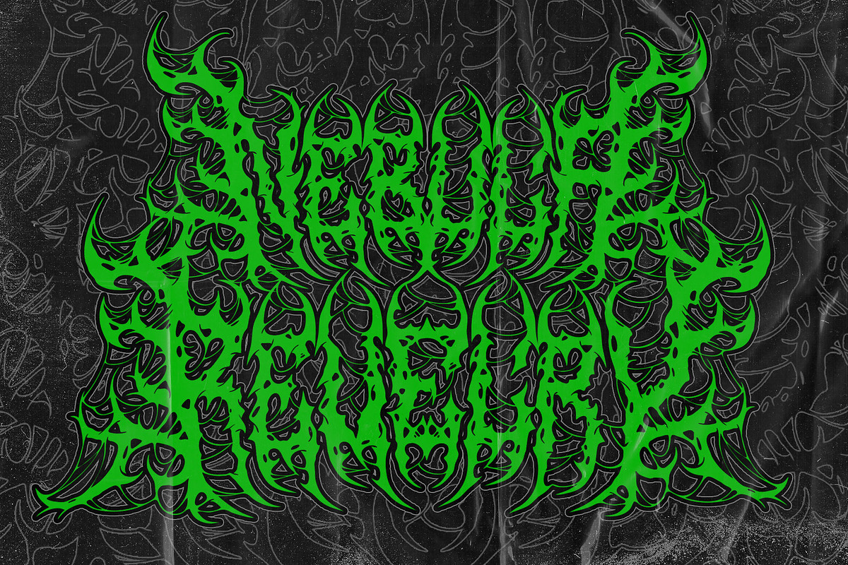 Cursed Obscure Death Metal Font, a Blackletter Font by Fonday Studio