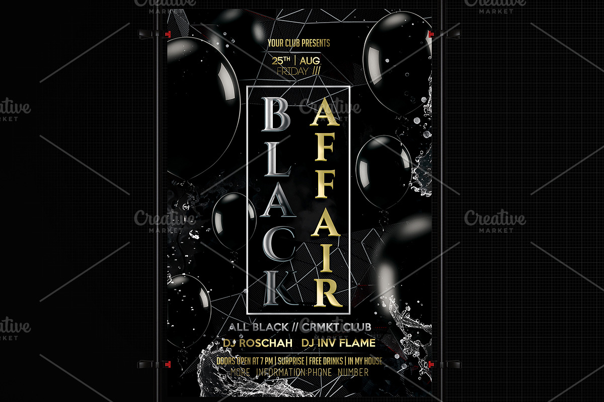 All Black Flyer, a Flyer Template by Basez Flyers
