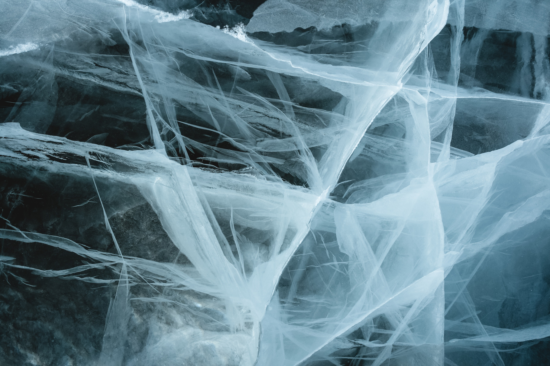 Spooky texture of broken ice, an Abstract Photo by Studio Light & Shade