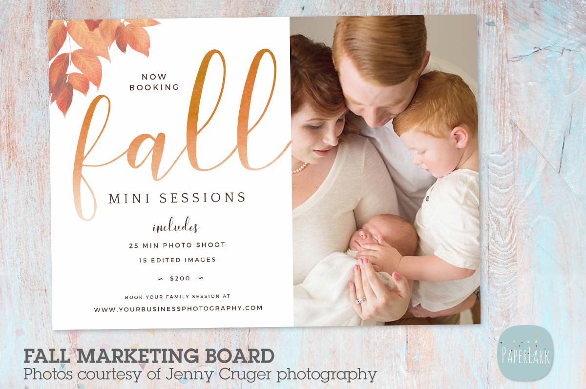 IW033 Fall Marketing Board | Flyer Templates ~ Creative Market