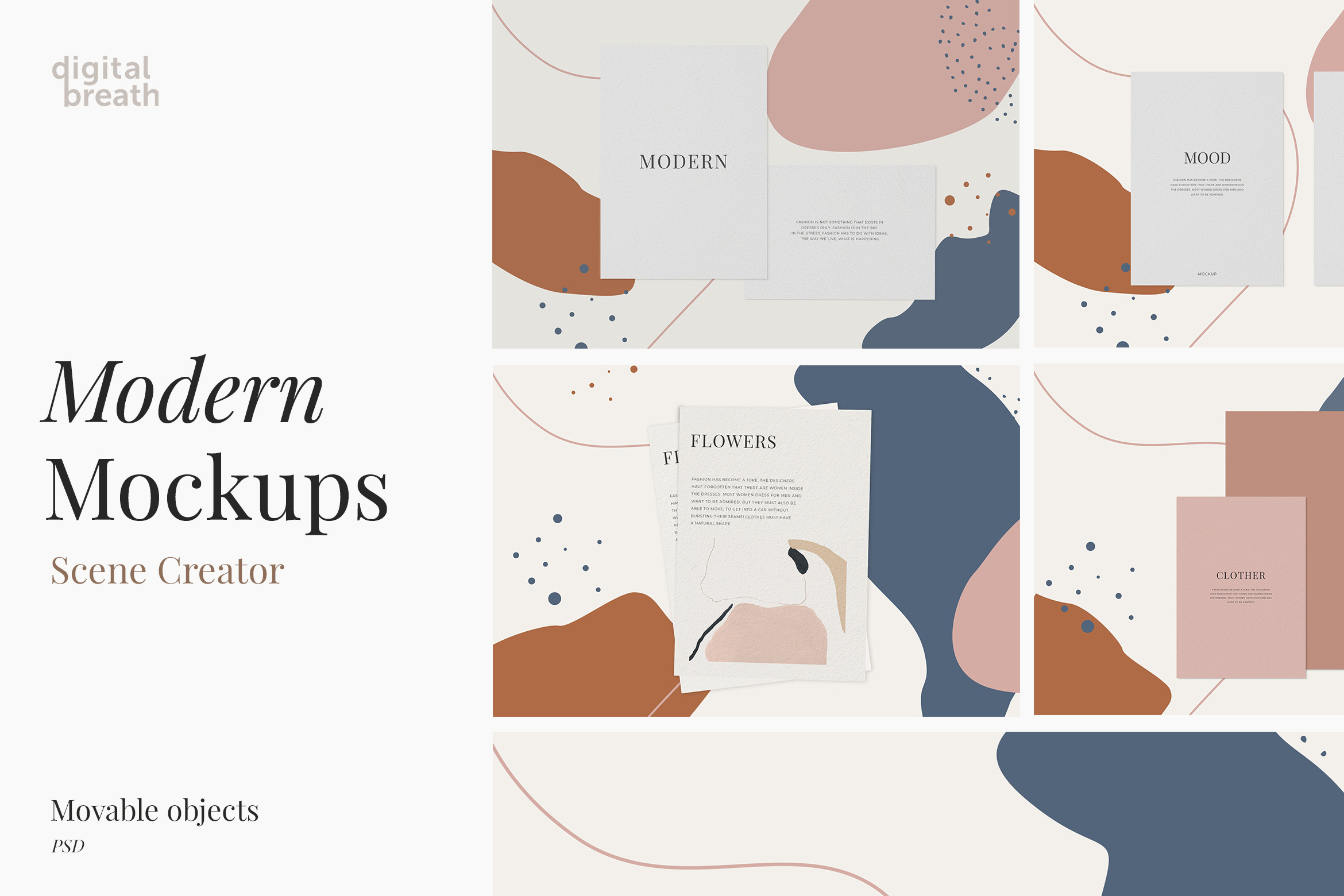 Modern mockups, a Product Mockup by Digital Breath templates