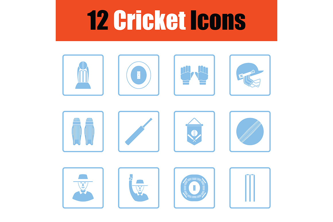 Cricket icon set, an Icon by Pavel Vectors | Creative Market