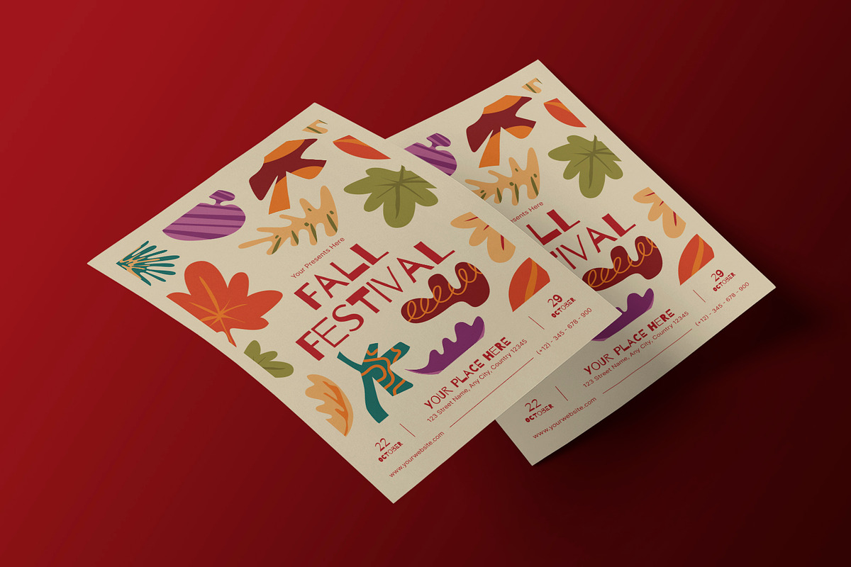 Creative Fall Festival Flyer, a Flyer Template by Neermana