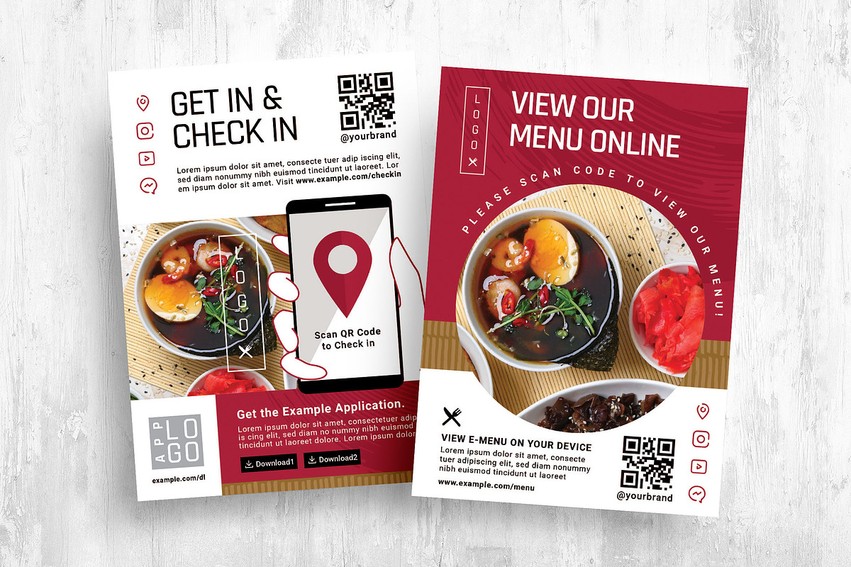 QR Code Flyer Templates Vol.7, a Flyer Template by BrandPacks