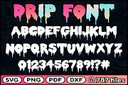 Drip Font Svg Png Pdf Dxf Alphabet, an Object Graphic by Custom Fonts ...
