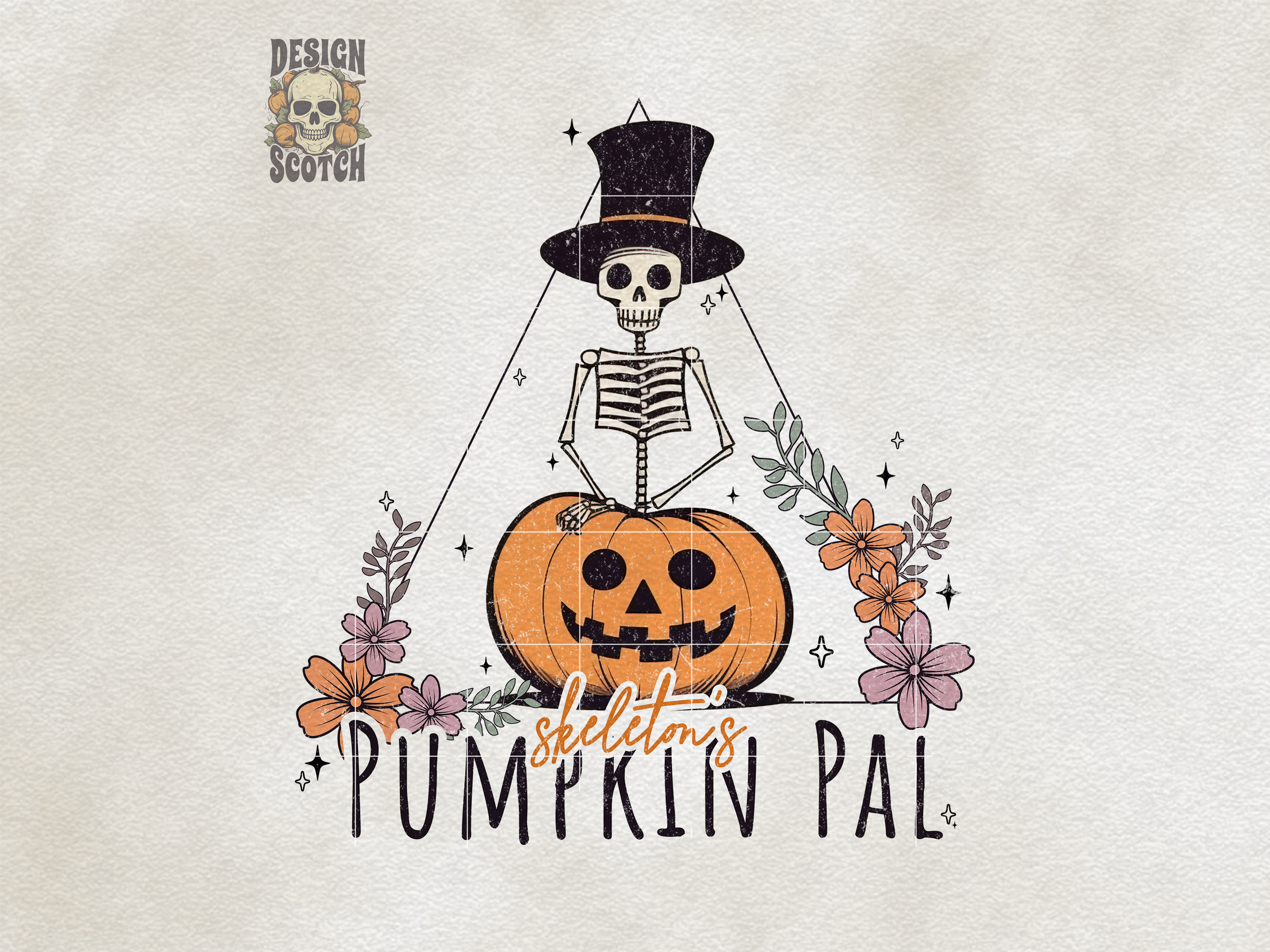 Skeletons Pumpkin Pal Print Png, an Object Illustration by Design ...