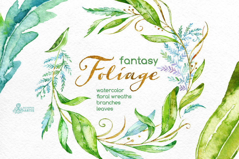 Fantasy Foliage. Floral collection, an Illustration by OctopusArtis