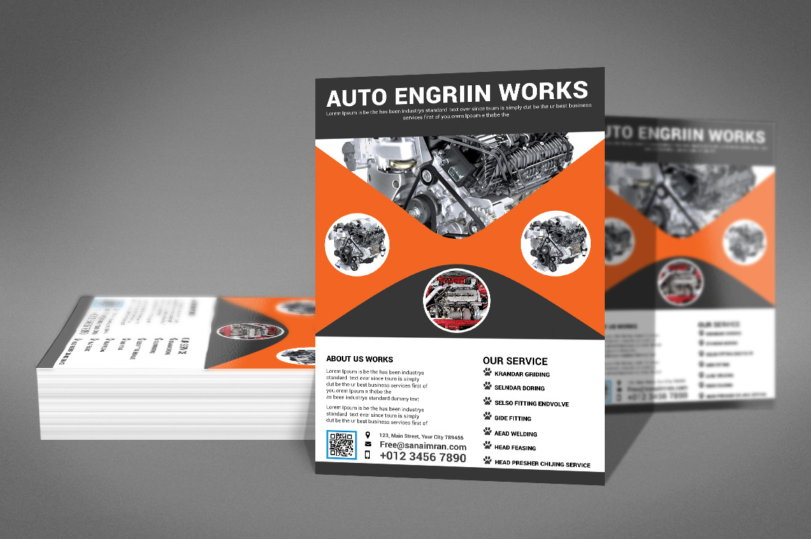 Auto Business Flyer, a Flyer Template by graphicforest