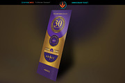 Gold and Violet Anniversary Ticket, a Templates & Theme by SeraphimChris