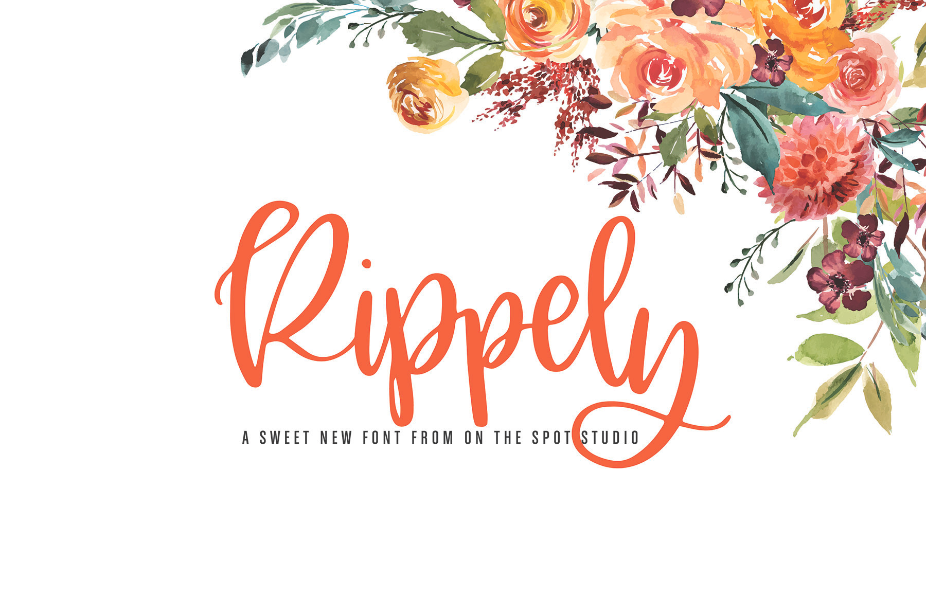 Rippely, a Script Font by OnTheSpotStudio