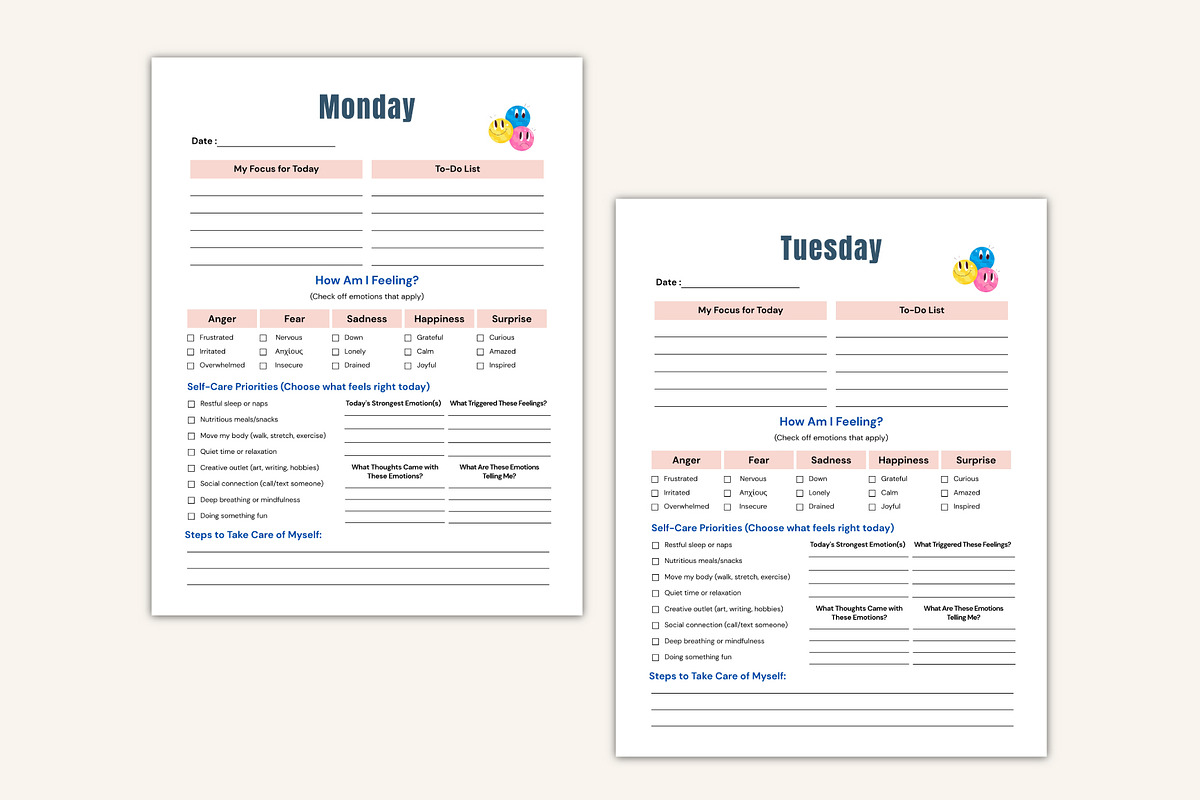 DBT Emotional Regulation Planner
