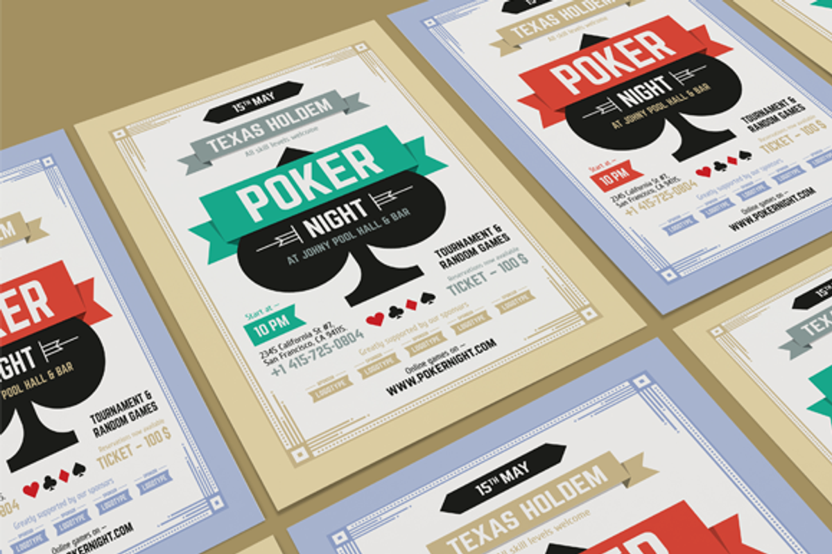 Poker Night Event Poster, a Flyer Template by EDT.Graphics
