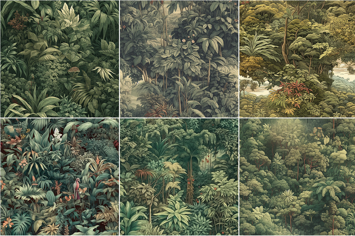 Costa Rica - Seamless Jungle Pattern, a Pattern Graphic by Pixel ...