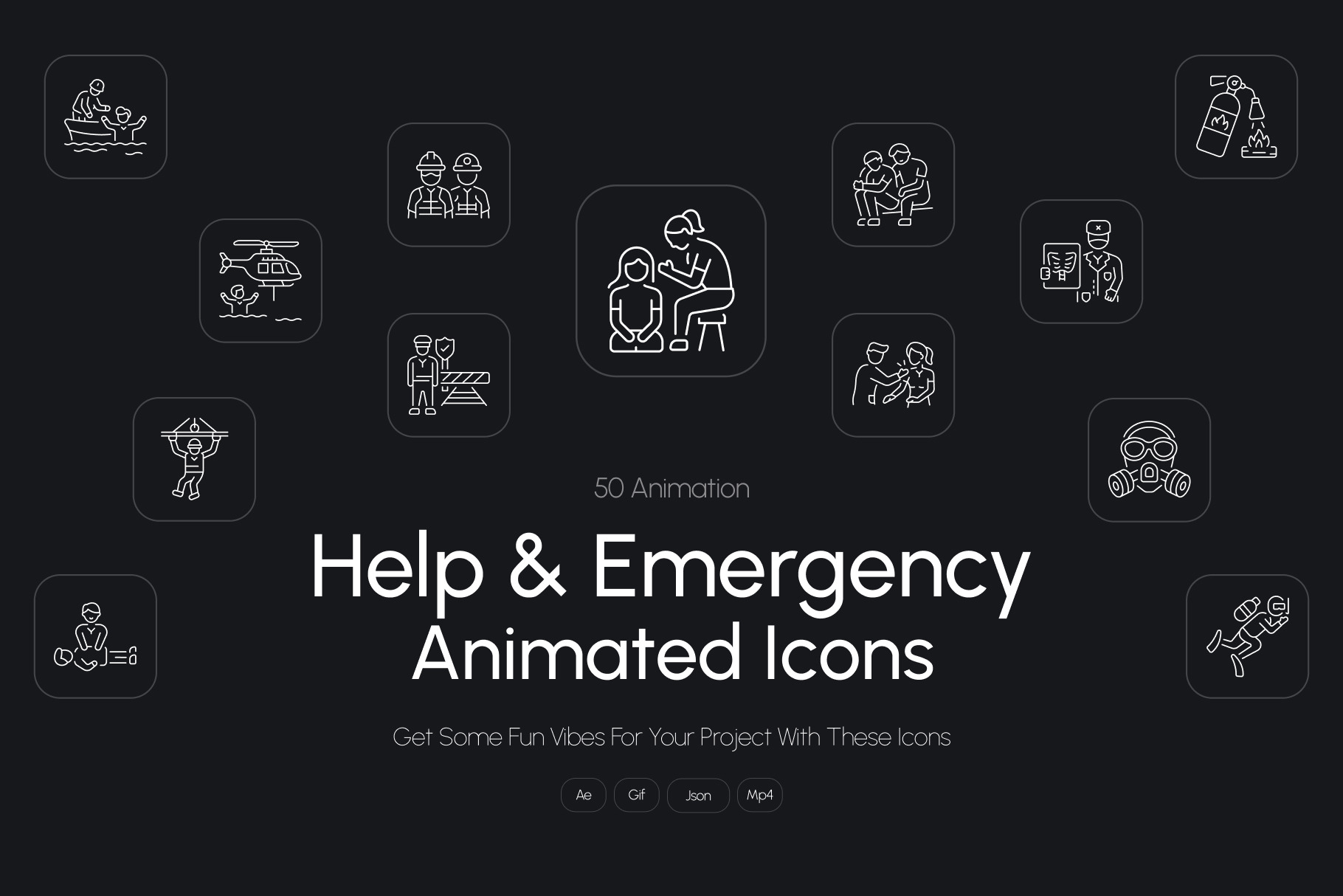 Animated Help and Emergency Icons