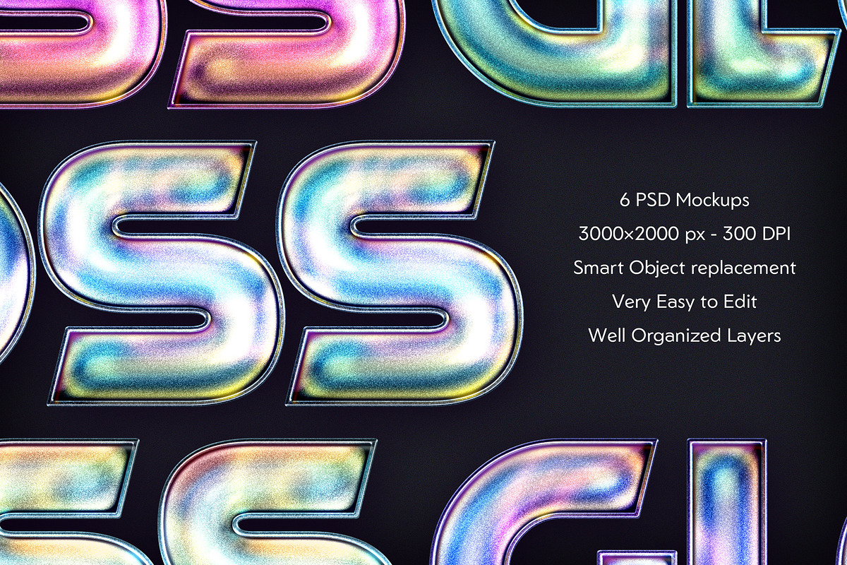 Holographic Text Effects, a Layer Style Add-On by Andrew Skoch Design