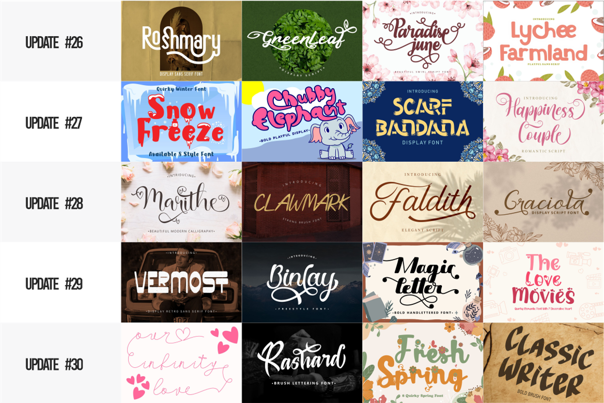 Growing Font Bundle - Monthly Updates