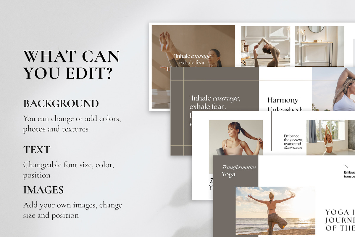 Yoga Instagram Carousel Template, a Social Media Template by ...