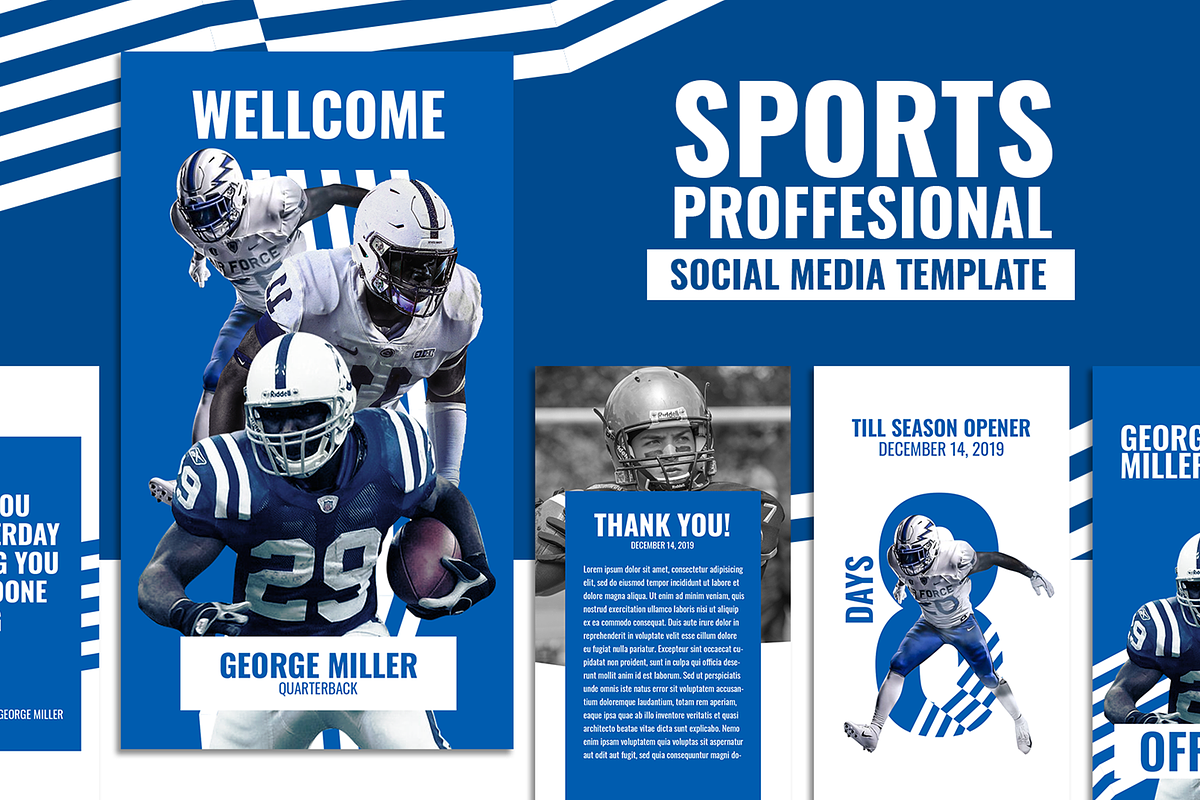 Sports Social Media, a Social Media Template by Graphics Frag
