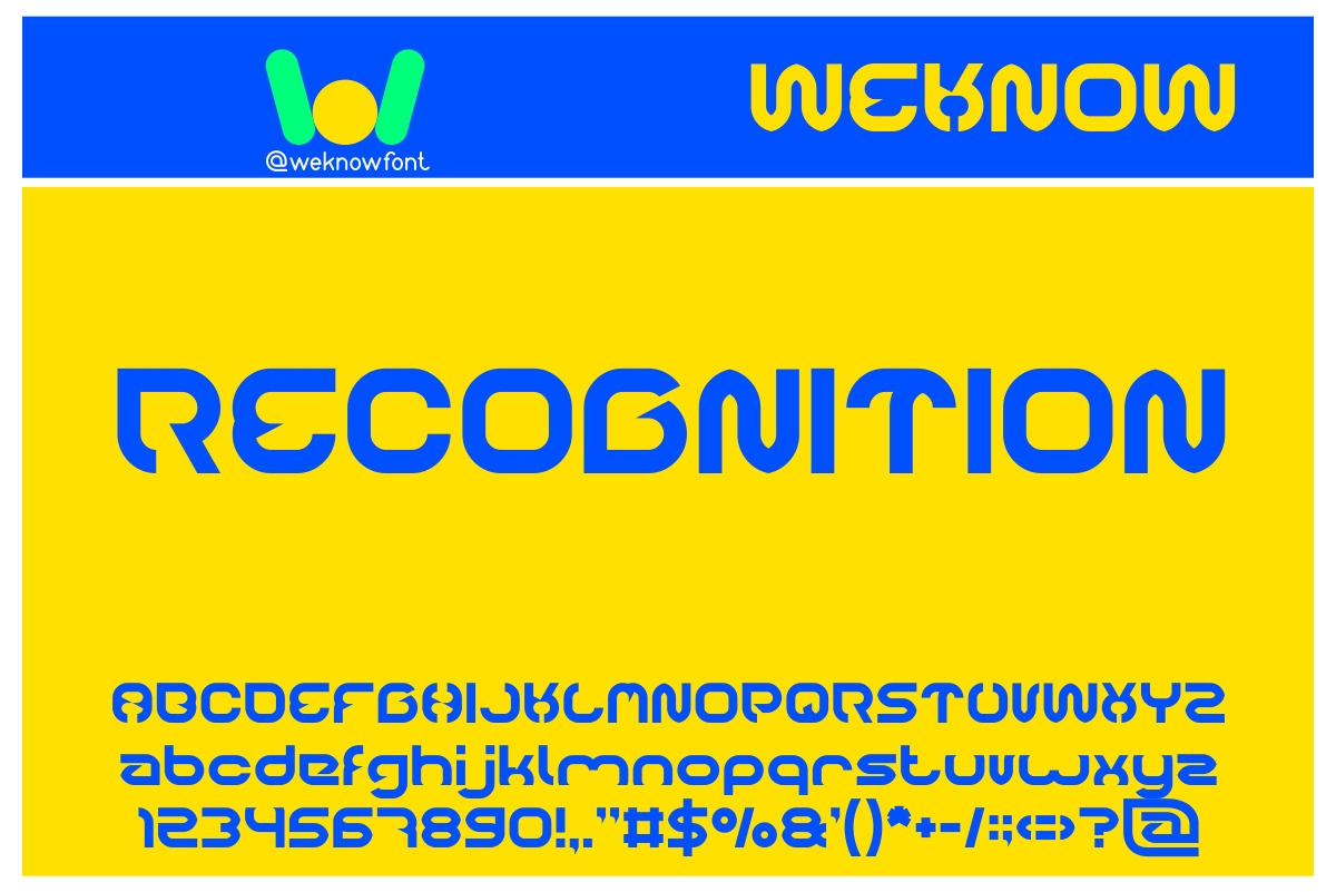 recognition font | Creative Market