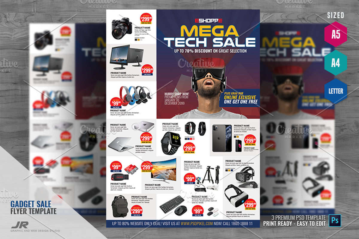 Electronic Devices Sale Flyer, a Flyer Template by PSDPixel