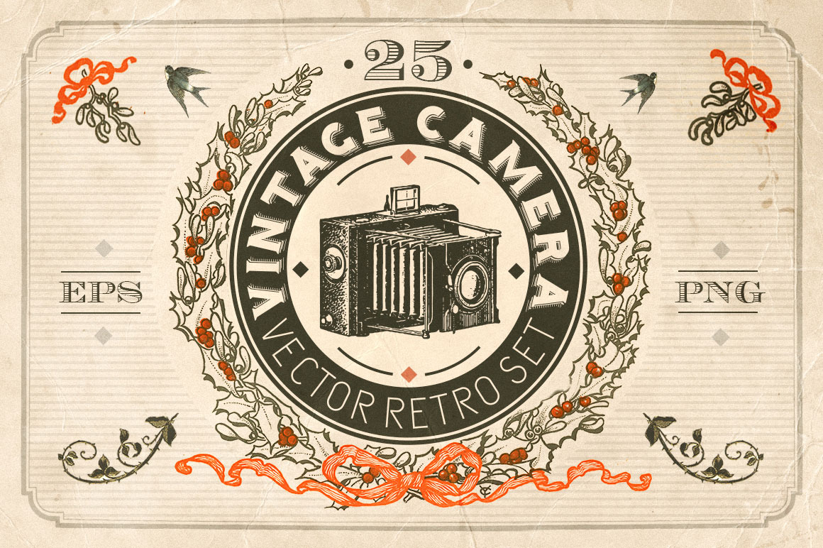 Vintage camera set, an Object Graphic by Retro Machine