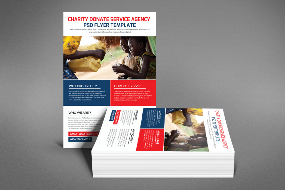 Charity & Donation Flyer Templates, a Flyer Template by graphicforest